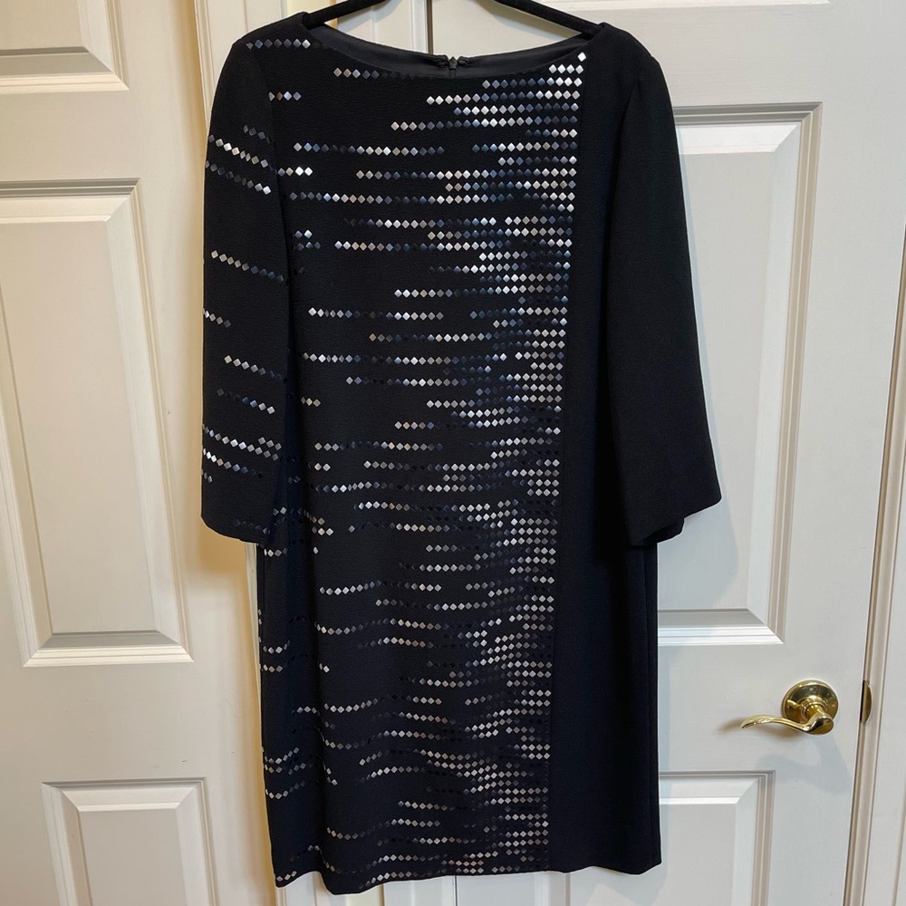Tom & Linda Platt Black Dress With Sequins Details - Gem